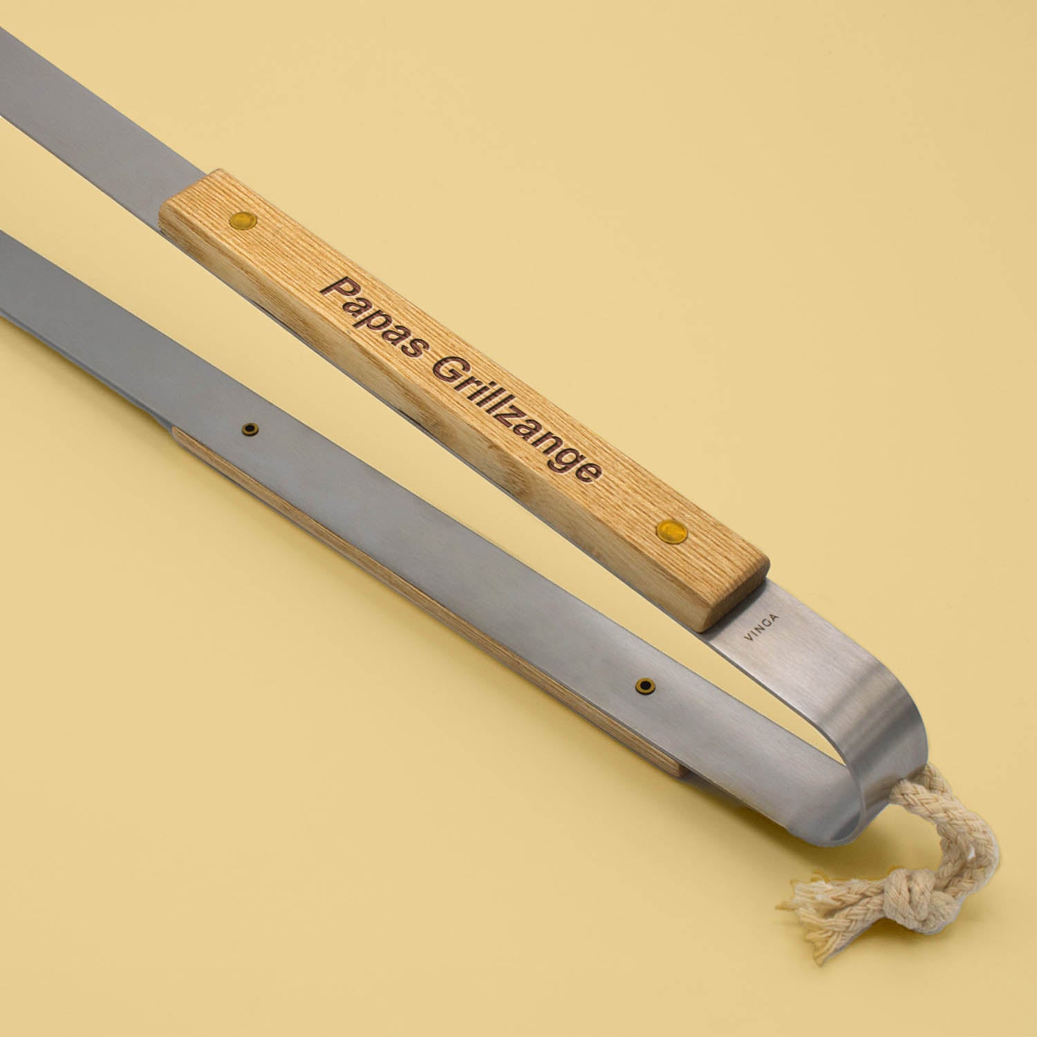 Personalisierte Grillzange mit Gravur | Edle Grillzange mit Holzgriff ...